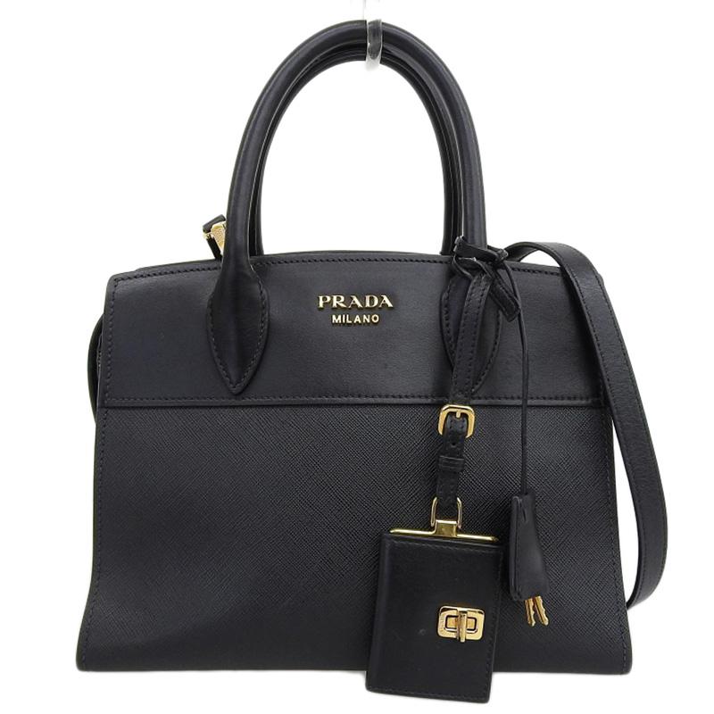 PRADA プラダ 2WAYバッグ ハンドバッグ ショルダーバッグ レザー ブラック NERO 1BA045 中古 新入荷 OB1206 : ブランドショップロンド - 通販 - Yahoo ...
