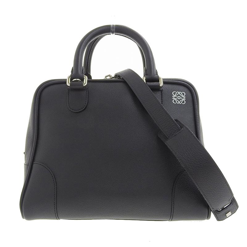 Amazona（LOEWE） ロエベ LOEWE アマソナ75 2WAYバッグ ハンドバッグ ショルダーバッグ レザー ブラック 301.30.L03 中古 新入荷 OB1467 : ブランド ...