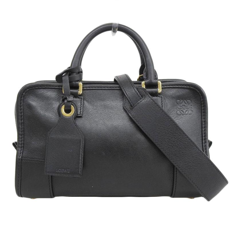 Amazona（LOEWE） ロエベ LOEWE アマソナ23 2WAYバッグ ハンドバッグ ショルダーバッグ レザー ブラック 中古 新入荷 OB1570 : ブランドショップロンド ...