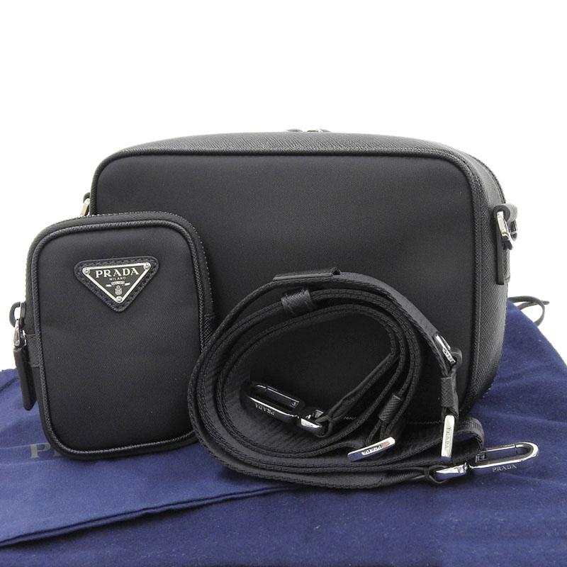 PRADA プラダ ブリック ショルダーバッグ Re-Nylon レザー ブラック 2VH070 中古 新入荷 OB2196 : ブランドショップロンド - 通販 - Yahoo!ショッピング
