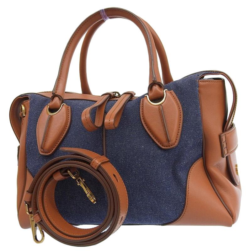 TOD'S トッズ 2WAYバッグ ハンドバッグ ショルダーバッグ デニム/レザー ブルー/ブラウン 中古 新入荷 OB2368 : ブランドショップロンド - 通販 - Yahoo!ショッピング