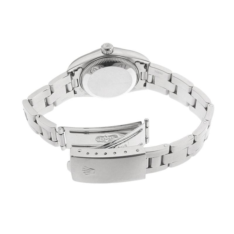 ROLEX（ロレックス） オイスターパーペチュアル 自動巻き 腕時計 レディース SS ブラック文字盤 76080 P番 2000年 中古 新 ...