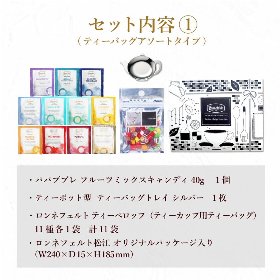 Ronnefeldt 【パパブブレ×ロンネフェルトコラボ】紅茶 ギフト おしゃれ プチギフト かわいい お返しお礼 挨拶 ティーバッグ トレイ ...