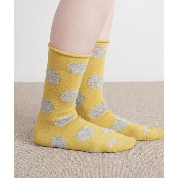 Homie ホーミー ソックス H-034 ウール ビッグドット ウール混 保湿性 暖かい レディース ナチュラル カジュアル 大人ナチュラル ドット 8色 秋 冬 : ナチュラル服ROOM ...