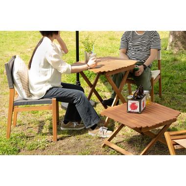 東谷 机 おしゃれ 天然木 アカシア オイル仕上げテーブル 折りたたみ 木製 幅60 高さ70 木目柄 ナチュラル 室内 屋外 テラス 庭 ガーデン アウトドア 北欧 カントリー : ルーメル ...