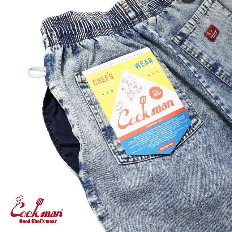 COOKMAN（クックマン） シェフパンツ Chef Pants Snow Washed Denim Blue 231-31821 デニム ...