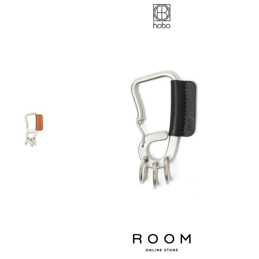 hobo 【全2色】hobo ホーボー CARABINER KEY RING L with COW LEATHER HB-A4408 キーリング キーホルダー 送料無料 : ROOM ...