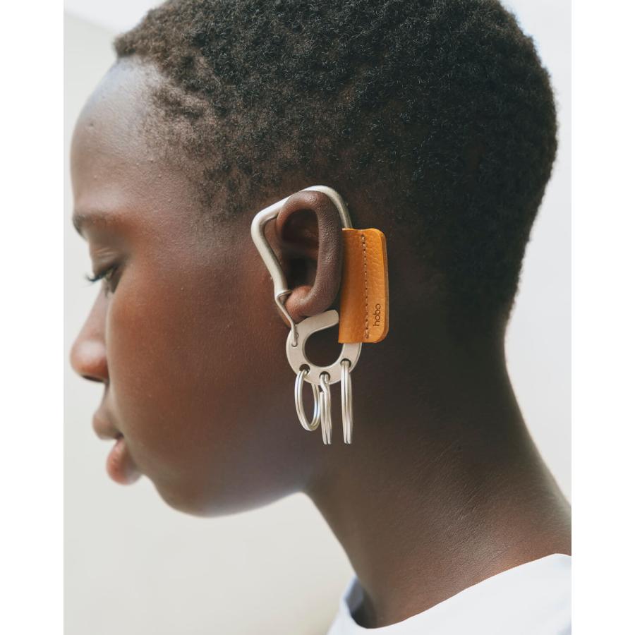 hobo ホーボー CARABINER KEY RING MATTE BRASS with SHRINK COW LEATHER HB-A4501 カラビナ メンズ レディース ユニセックス ...