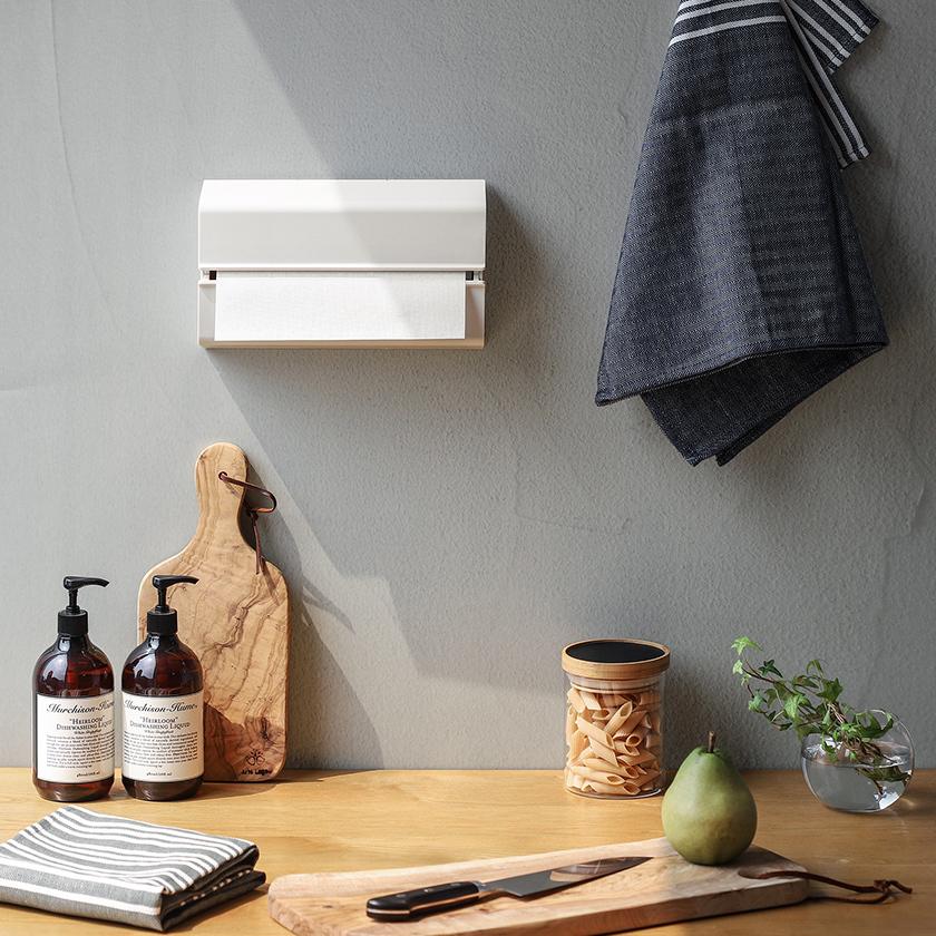 ideaco（イデアコ） [ ideaco WALL PT 収納 片手 壁面収納 壁 キッチンタオル ペーパー ペーパータオル キッチンぺーパー ケース ホルダー ウォール マグネット別売り ...