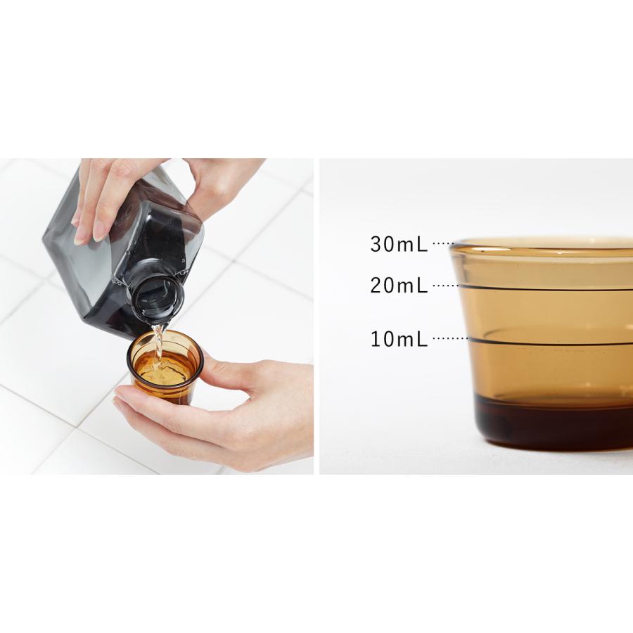[ ideaco MOUTH WASH BOTTLE ]イデアコ マウスウォッシュボトル 詰め替え用ボトル 詰め替え容器 液体ハミガキ 400ml オーラルケア ガラス 目盛り付コップ付属 ...