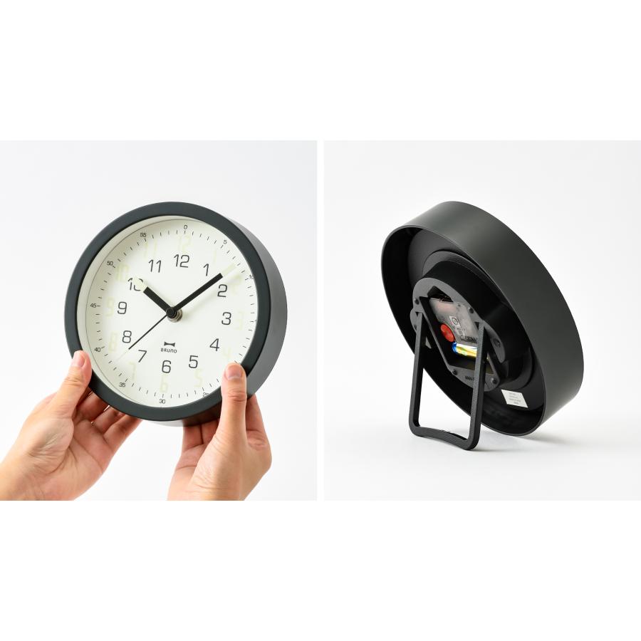 BRUNO [ 蓄光7セグクロック ]特典付 ブルーノ スイープ 静音 蓄光 夜光 蛍光 置き掛け 兼用 テーブルクロック リビング 寝室 ...
