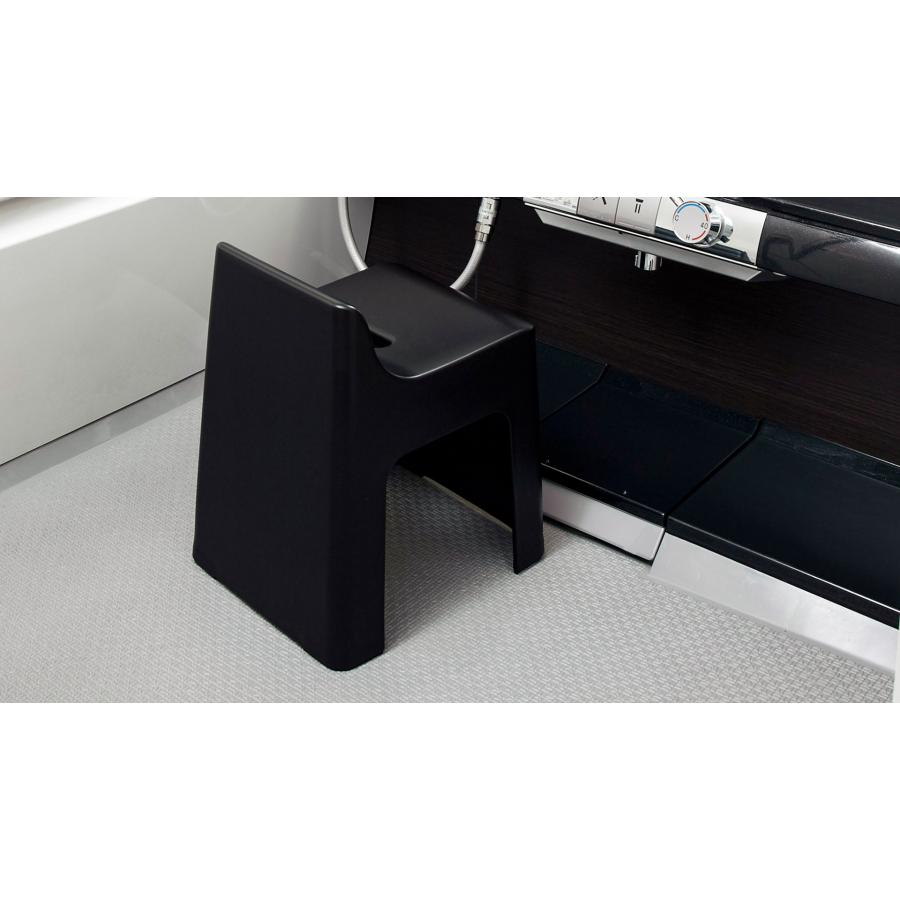 [ RETTO ハイチェア＆湯手おけ 角 セット ]特典付 I'mD 風呂椅子 風呂桶 バスチェア 洗面器 ホワイト ブラック 岩谷マテリアル imd アイムディー レットー :imc7005 ...