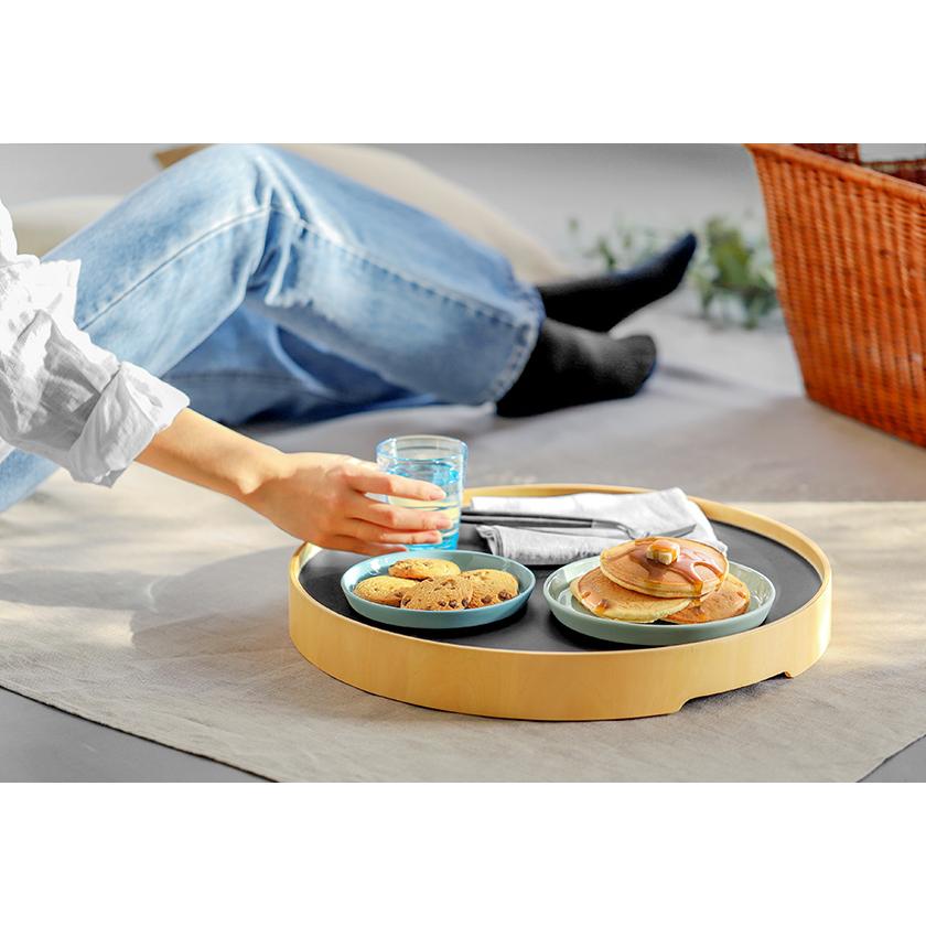 MOHEIM TRAY 特典付き トレー モヘイム 木製 トレイ 丸 お盆 北欧 日本製 おしゃれ 丸型 カフェ ナチュラル 収納 ランチョンマット 丸盆 大きい ベッドトレー : インテリア ...