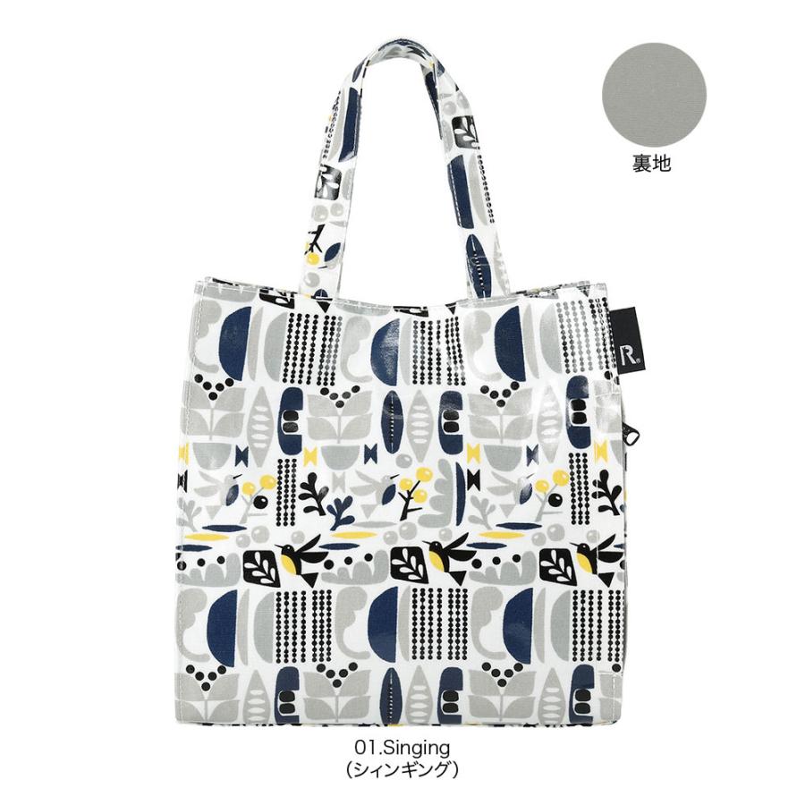 ROOTOTE 1441 ルートート（ROOTOTE）/LT.スクエア.ラミネート-E（全2種）ミニトート 軽量 雨の日 正方形 ラミネート加工 北欧テイスト 鳥 花 おしゃれ か ...