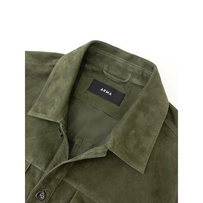 アルマ ARMA レザーシャツアウター/ゴートスキンスエード/DEX フォレストグリーン arm481201 : ROOTWEB - 通販 - Yahoo!ショッピング