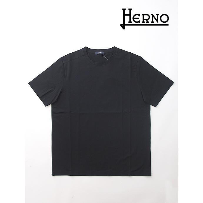 HERNO（ヘルノ） HERNO/ヘルノ/半袖Tシャツ/ドレスジャージーコットン/ブラック/her460402 : ROOTWEB - 通販 - Yahoo!ショッピング