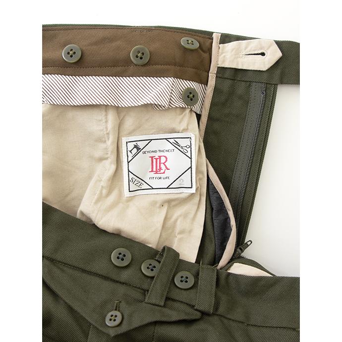 Laboratory of Last Resort 2プリーツコットントラウザーズ/ヴィンテージコットンツイル ミリタリーグリーン llr461603 : ROOTWEB - 通販 ...