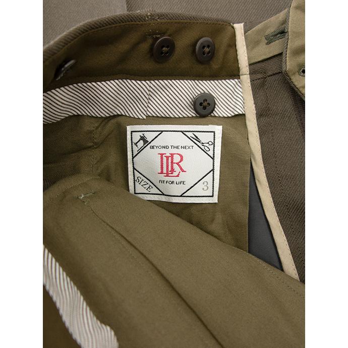 ラボラトリー・オブ・ラスト・リゾート Laboratory of Last Resort 2プリーツトラウザーズ/ウールツイル 日本製 フォレストグリーン llr481803 ...