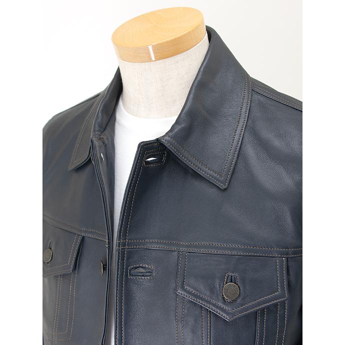 ボウ VOW レザーGジャン/ラムナッパ イタリア製 ネイビー vow500603 : ROOTWEB - 通販 - Yahoo!ショッピング