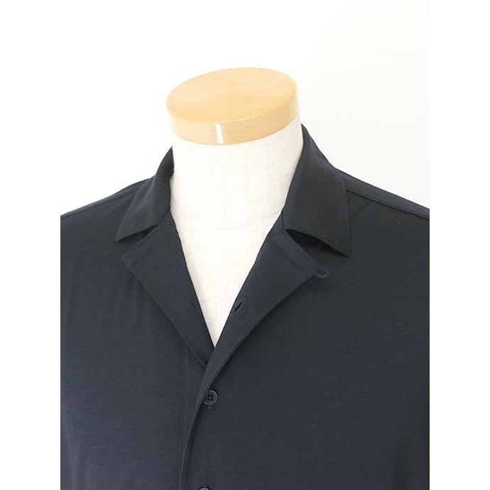 ボウ VOW ウールポロシャツ/Super150'sジャージー/ヴィンテージオープンカラー2.0/洗濯可 日本製 ブラックネイビー vow500801 : ROOTWEB - 通販 ...