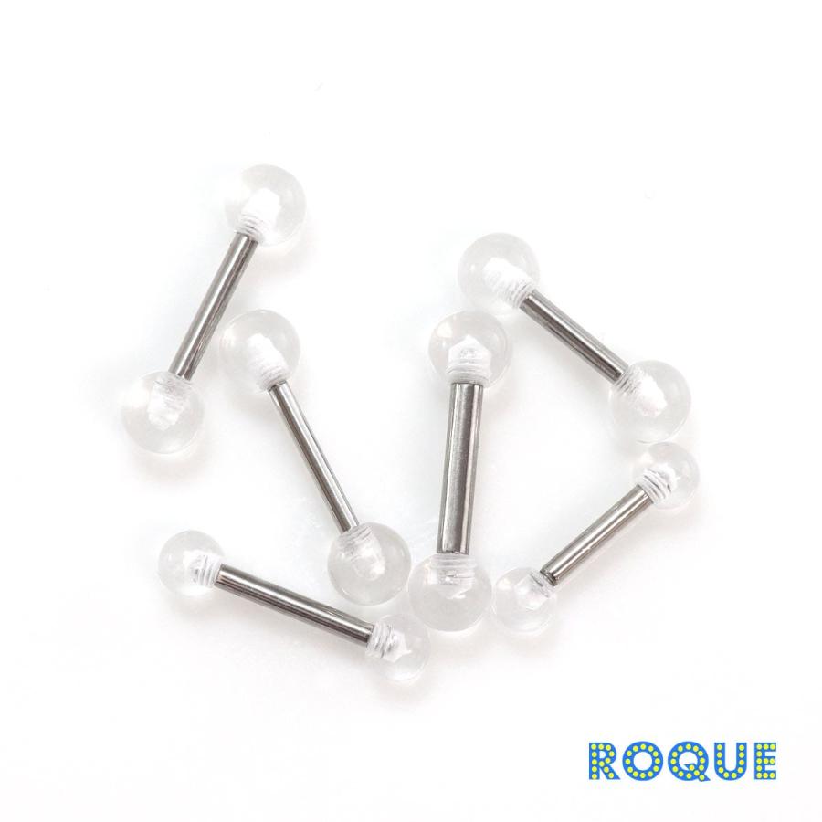 ROQUE ボディピアス 18G 16G 14G 透明 アクリル キャッチ+ステンレス ストレートバーベル(1個売り)(オマケ革命) : ボディピアス&軟骨ピアス ROQUE - 通販 ...