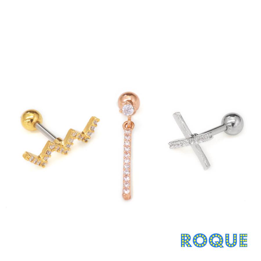 ボディピアス 16G シンプル3デザイン ジュエル ストレートバーベル(1個売り)(オマケ革命) : kst-ba059-n3 : ボディ ...