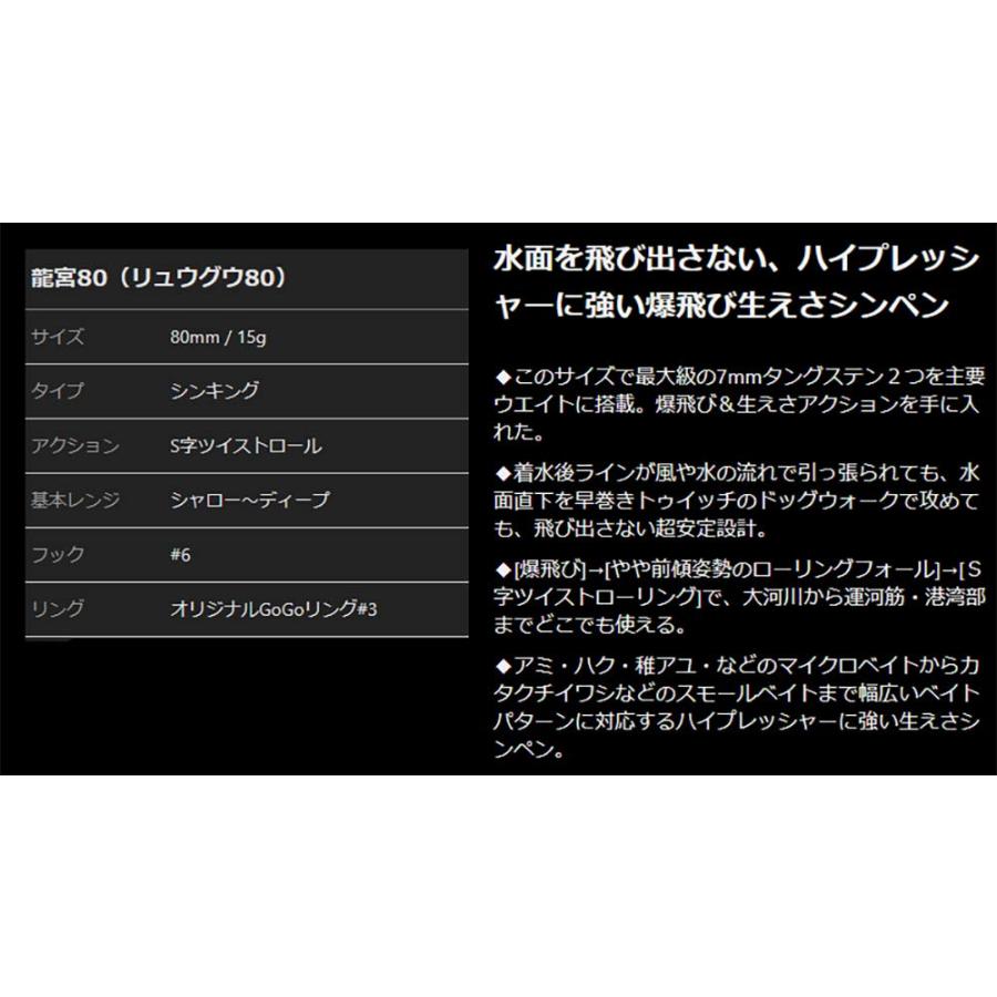 Tokyobaygogo ルアー 龍宮80 80mm/15g シンキングペンシル クリアオレンジスカッシュ TBLU-RG80-010 TBLU-RG : Rose Cheek - 通販 ...