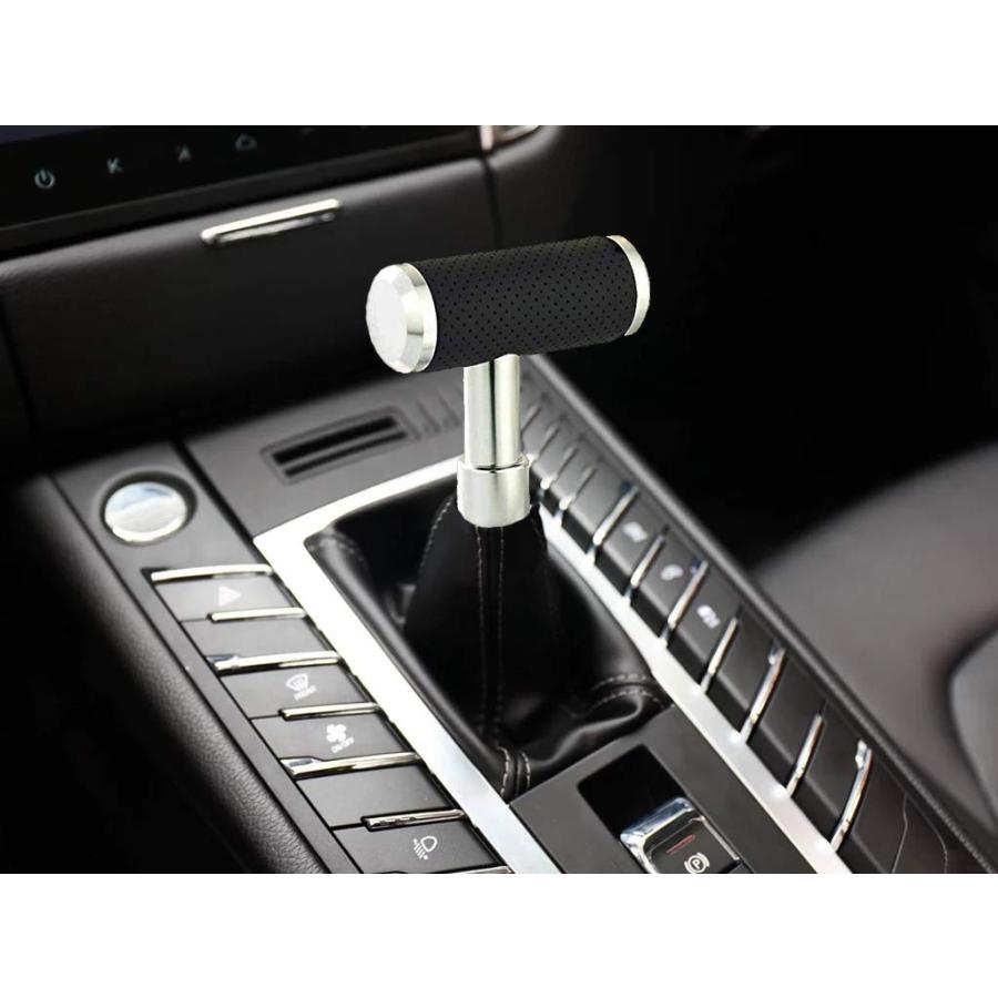 Lunsom プッシュ式 シフトノブ メタル ギアシフトレバー T型 マニュアル車に適用します (黒と銀) : Rose Cheek - 通販 - Yahoo!ショッピング
