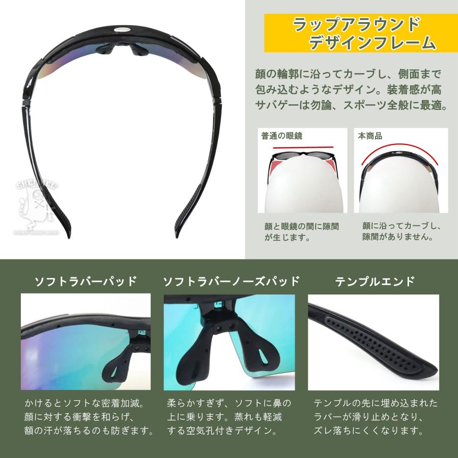 [SHENKEL] シェンケル シューティングサングラス 偏光レンズ1枚 強化レンズ4枚 フレーム赤 : Rose Cheek - 通販 - Yahoo!ショッピング