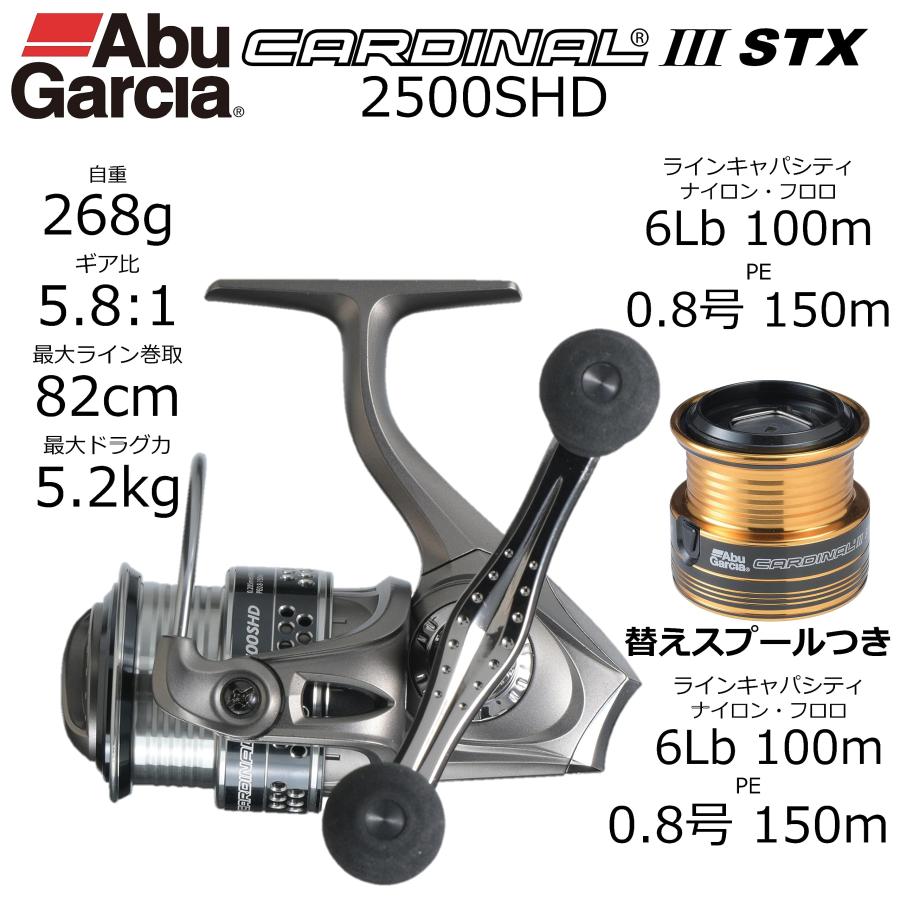 AbuGarcia (アブガルシア) CARDINAL III STX 2500SHD スピニングリール 替えスプール付き : Rose Cheek - 通販 - Yahoo!ショッピング