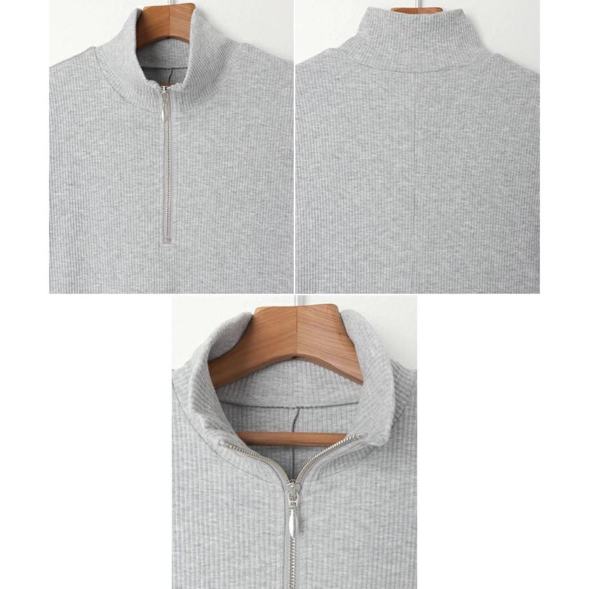 セルフカット リブ 指穴 サムホール 長袖 ワンピース レディース ストレッチ カットソー ハーフジップ サイドポケット 2way ワンマイルウェア カジュアル t03 : SUBROSA ...