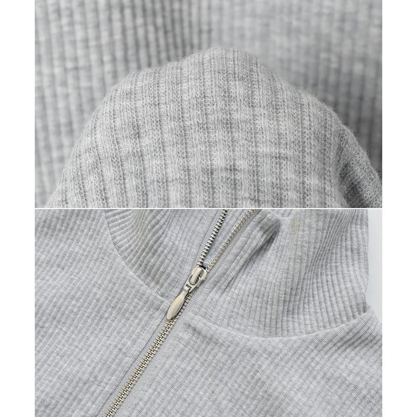 セルフカット リブ 指穴 サムホール 長袖 ワンピース レディース ストレッチ カットソー ハーフジップ サイドポケット 2way ワンマイルウェア カジュアル t03 : SUBROSA ...