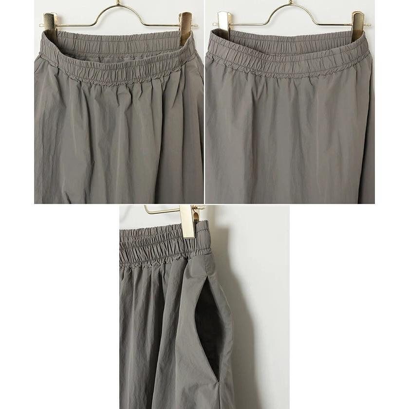 ナイロンタフタ ティアード フレア スカート ウエストゴム レディース ボトムス ロング 2way バルーン ドロスト ポケット カジュアル スポーティ トレンド t03 : SUBROSA ...