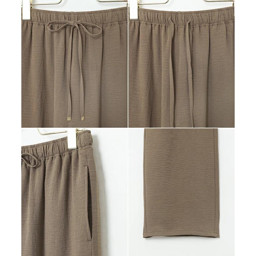 接触冷感 イージー ワイド パンツ レディース ボトム ロングパンツ ワイドパンツ ウエストゴム 体型カバー 楽ちん ゆったり ポケット マタニティ t03 : SUBROSA - 通販 ...