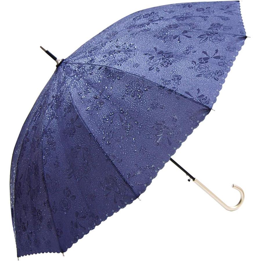 サントス 長傘ローズ ネイビー 55cm レディース 長傘 晴雨兼用傘 ジャンプ JK-85 : RoseShop - 通販 - Yahoo!ショッピング