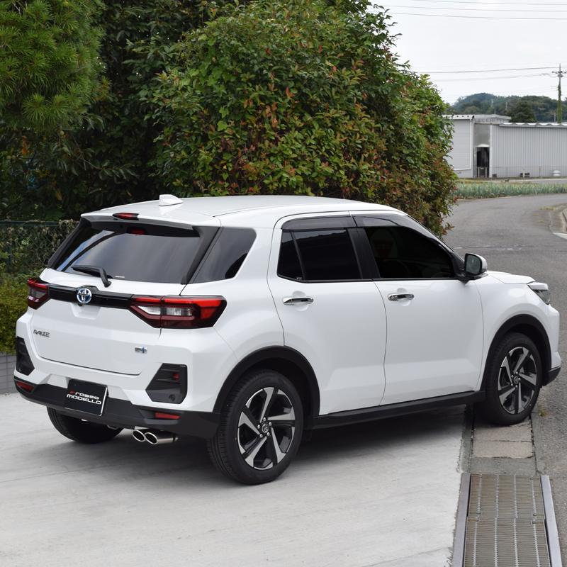 ROSSO MODELLO マフラーカッター オーバルW出し トヨタ ライズ A202A ダイハツ ロッキー A202S 2WD ハイブリッド 後期専用 e-smart ロッソモデロ ...