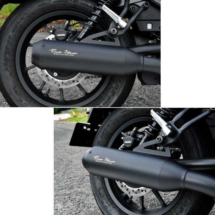 BEAMS G1016-25-000 ビームス レブル250/Eクラッチ 8BK-MC49 パワーヘッダー RS 政府認証 MBK マットブラック スリップオンマフラー バイク ホンダ ...