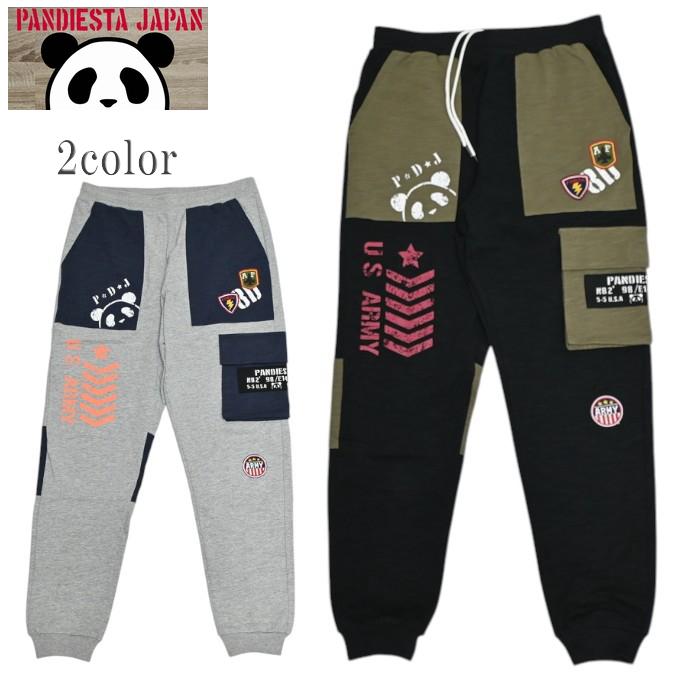 PANDIESTA パンディエスタ ジャパン 585951 ミリタリー切替スウェット パンツ パンダ JAPAN メンズ : Rough ...