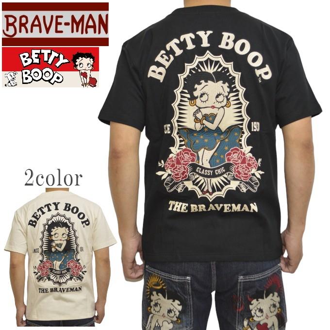 BETTY BOOP ブレイブマン ベティブープ BBB-2437 半袖Tシャツ 天竺半袖TEE BRAVE MAN トップス ベティちゃん メンズ : Rough Riders - 通販 ...
