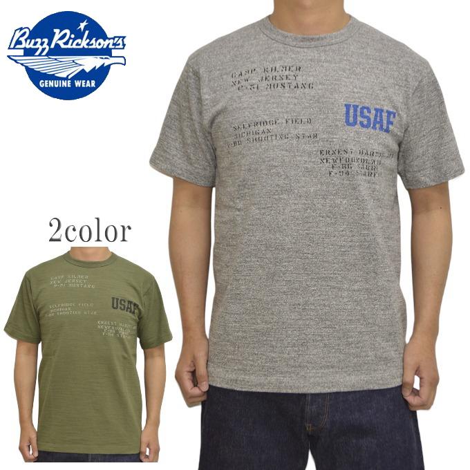 BUZZ RICKSON'S バズリクソンズ RICKSONS BR79173 スラブヤーン 半袖Tシャツ USAF 01st ミリタリー メンズ トップス : Rough Riders ...