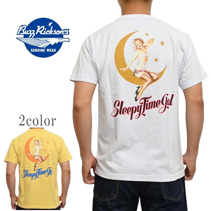 BUZZ RICKSON'S バズリクソンズ RICKSONS BR79624 半袖Tシャツ SLEEPY TIME ピンナップガール GIL ELVGREN ミリタリー メンズ トップス ...