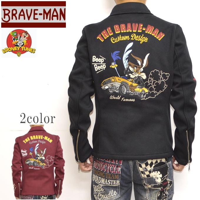 ブレイブマン ルーニーテューンズ LTB-2209 ボンディングライダースジャケット ロードランナー BRAVE MAN LOONEY TUNES バイカー バイク メンズ : Rough ...