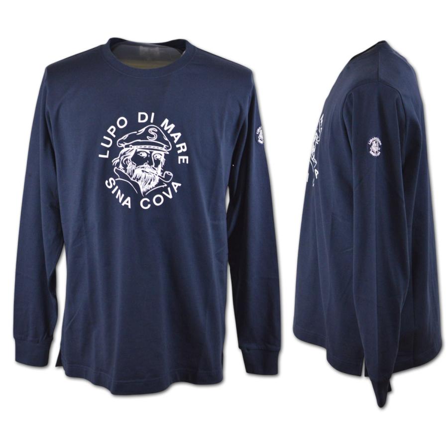 SINA COVA シナコバ 長袖Tシャツ メンズ 春夏用 紺 グレー M L LL 10000100 : ROUND OVER - 通販 ...