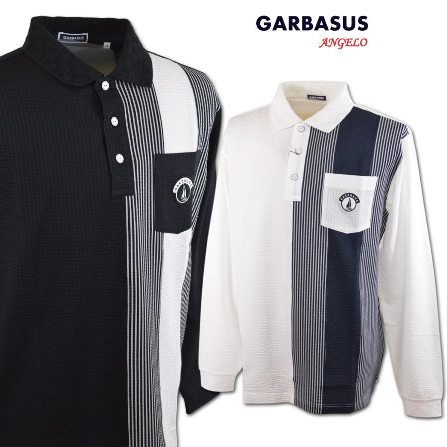 アンジェロ ガルバス 長袖ポロシャツ メンズ 春夏用 白 黒 M L LL 51-1801-03 : ROUND OVER - 通販 - Yahoo!ショッピング