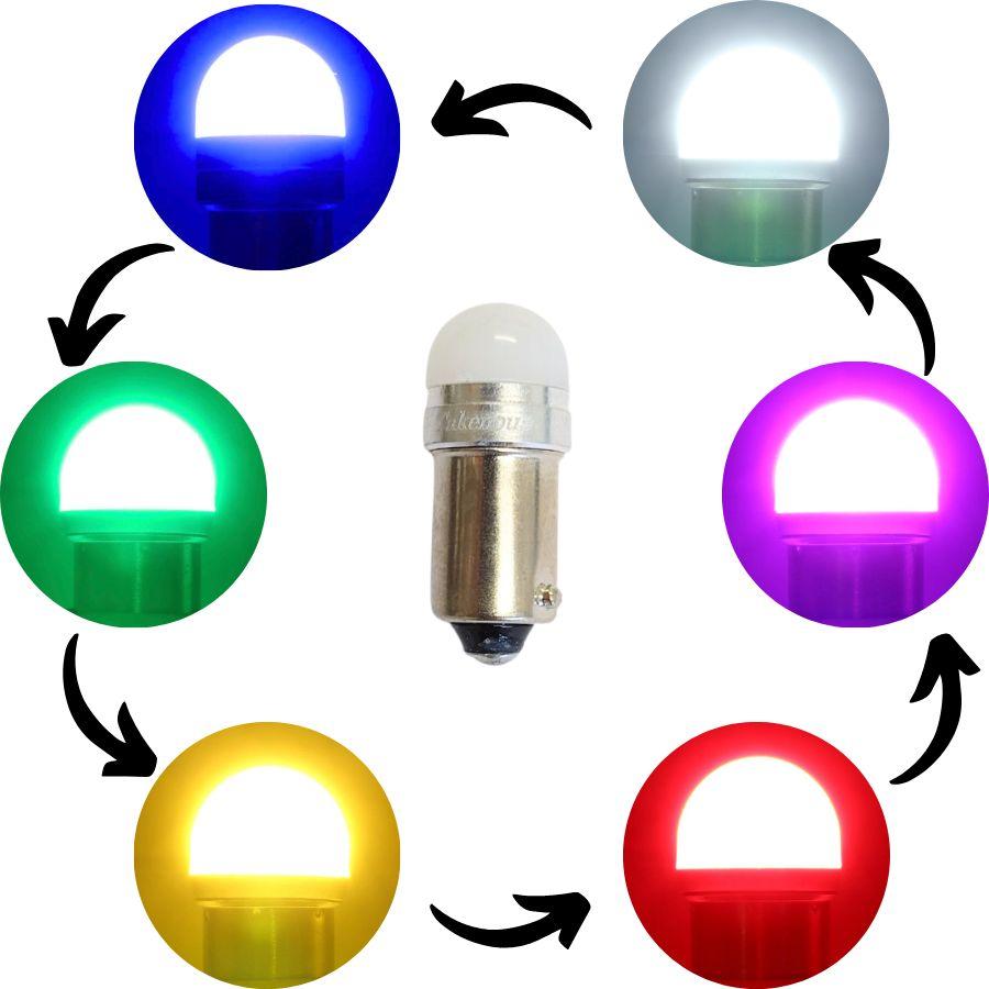 TAKE-117 グラデーションバルブ(Ba9s)青緑黄赤桃白 12V24V共用(無極性)|竹村商会|トラック用品 カー用品 トラック 車 ...