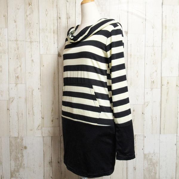 チュニック フード付き オフタートル ボーダー レディース トップス 薄手 カットソー ワンピース : chu015 : ROVEL - 通販 - Yahoo!ショッピング