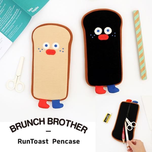 Brunch Brother Run toast pencase ペンケース ペンポーチ 筆箱 ROMANE ロマネ ブランチブラザー ...