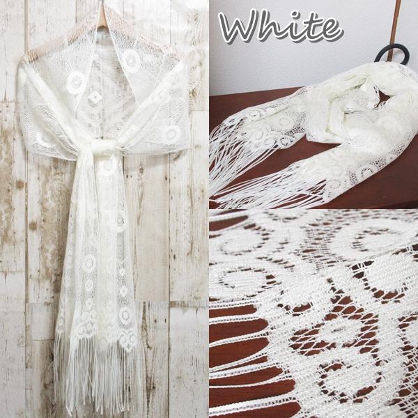 ストール レース ショール 春 夏 紫外線対策 日焼け対策 UV対策 冷房対策 日よけ ブラック ホワイト :ls084:ROVEL - 通販 - Yahoo!ショッピング