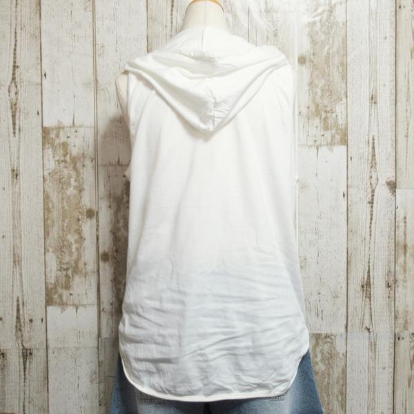 パーカー ノースリーブ フード付き プルオーバー トップス 無地 ベスト オフホワイト :tk012:ROVEL - 通販 - Yahoo!ショッピング