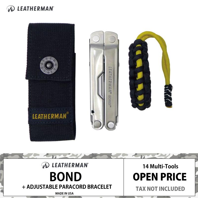 レザーマン BOND ボンド マルチツール シルバー 14機能 ケース ロイヤルブリーズ パラコード ブレスレット 付き : bond-p ...